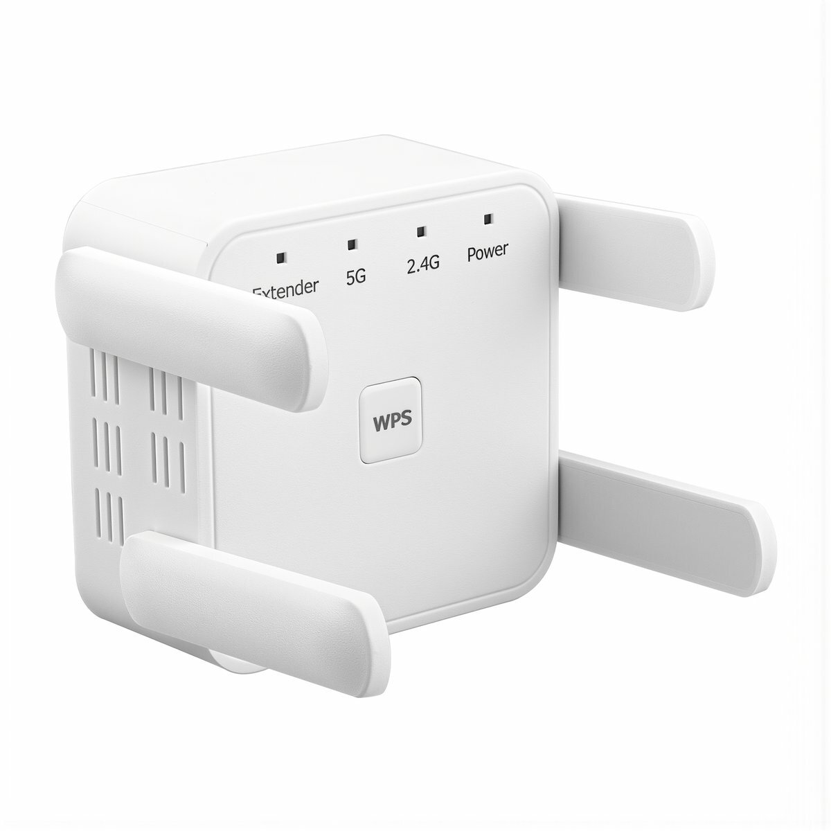 Усилитель беспроводного сигнала WiFi двухдиапазонный подходит для домашнего использования 1200 Мбит с портом гигабит повторитель расширитель сигнала, Белый, стандарт Великобритании