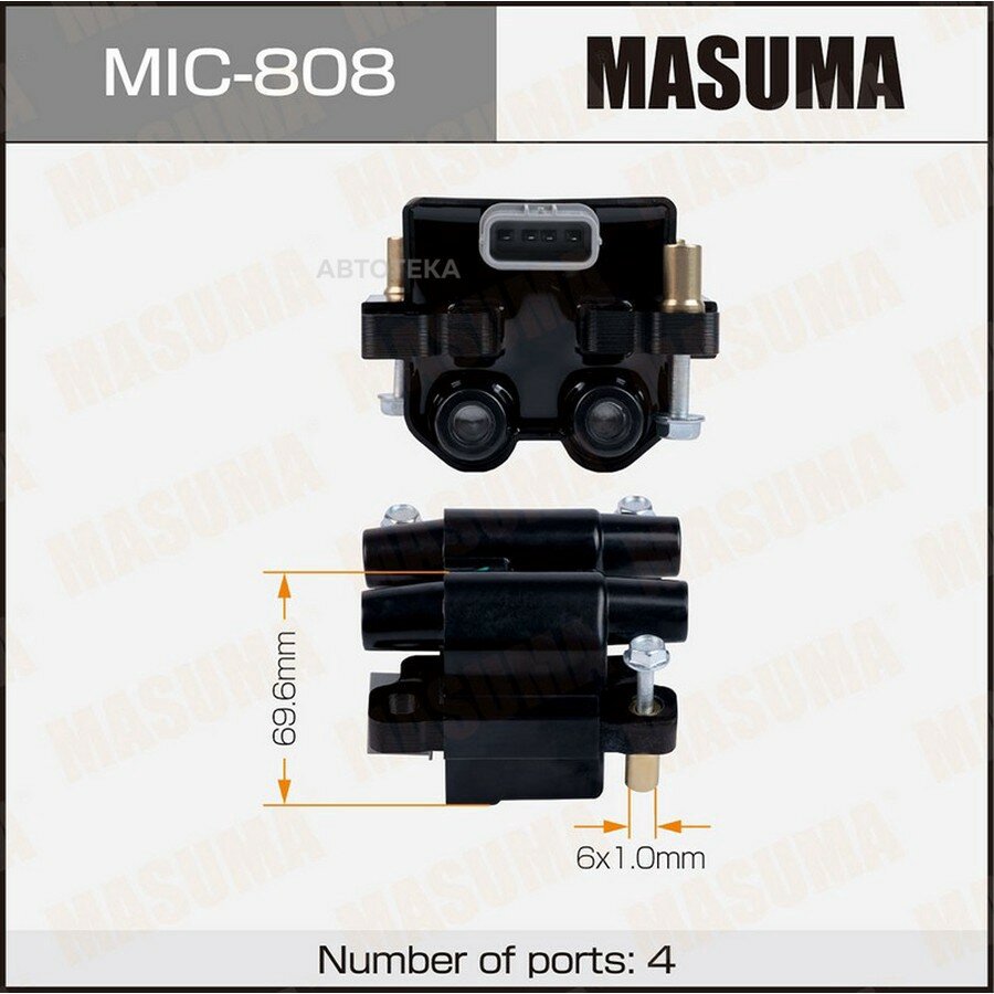 Катушка зажигания SUBARU FORESTER 97- MASUMA MIC808