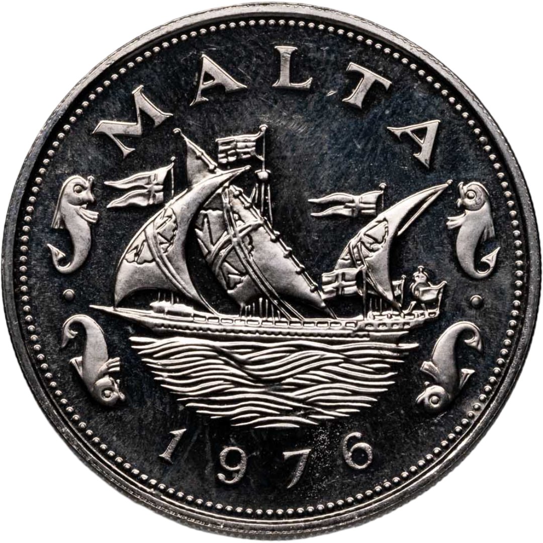 Мальта 10 центов cents 1976, Мельхиор медь-никель, в сохранности Proof