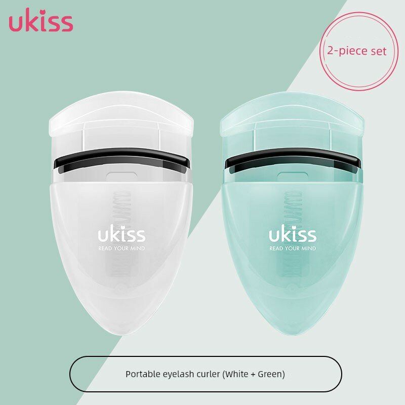 Комплект компактных щипцов для завивки ресниц UKISS, белый + зеленый, набор из 2 шт