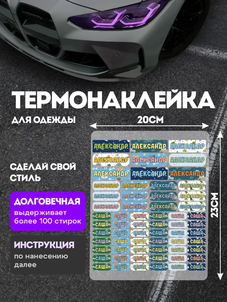Термонаклейка на одежду детские Александр Саша
