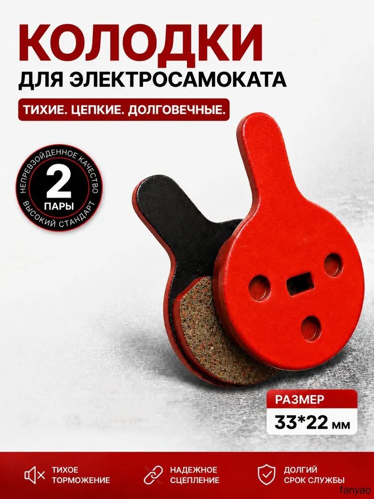 Тормозные колодки круглые дисковые для электросамоката и велосипеда