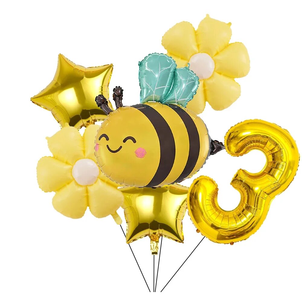 Набор шаров из фольги "Ромашки" 32 дюйма Bee set A 3