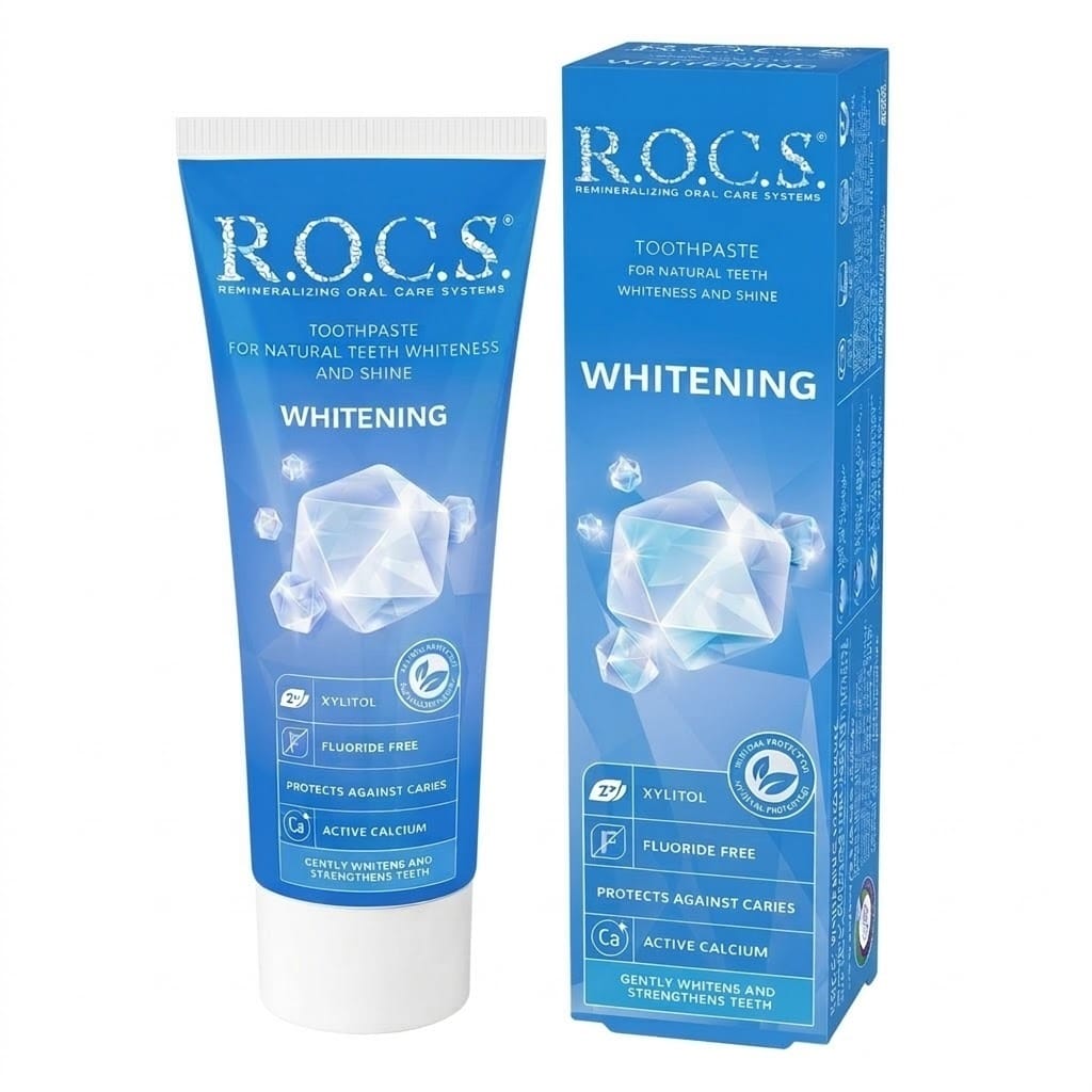 Зубная паста R.O.C.S. Whitening отбеливающая с ксилитолом, 75 мл