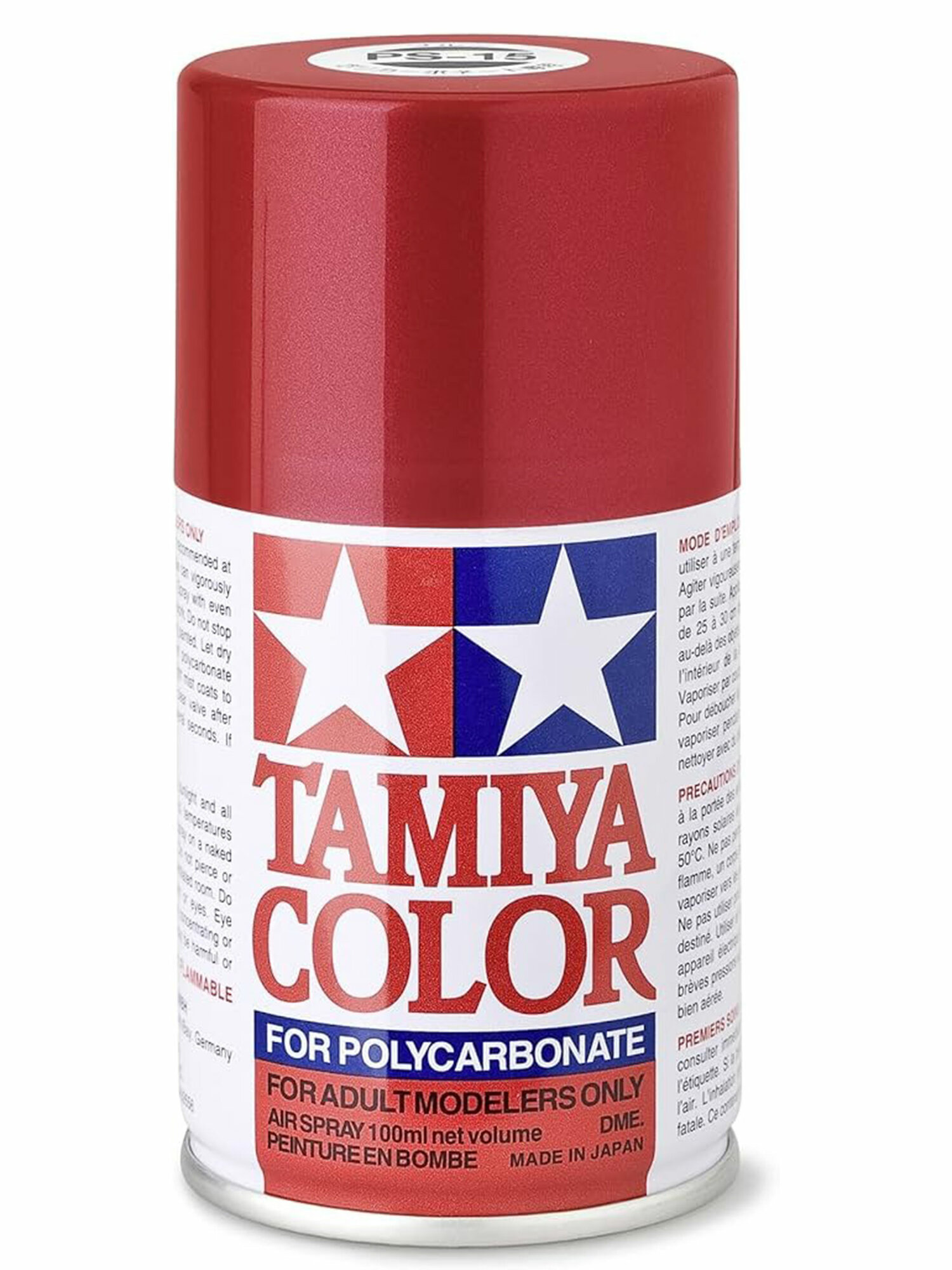 Краска аэрозольная для поликарбонатных моделей Tamiya Color PS-15 Metallic Red 86015 металлик, 100 мл