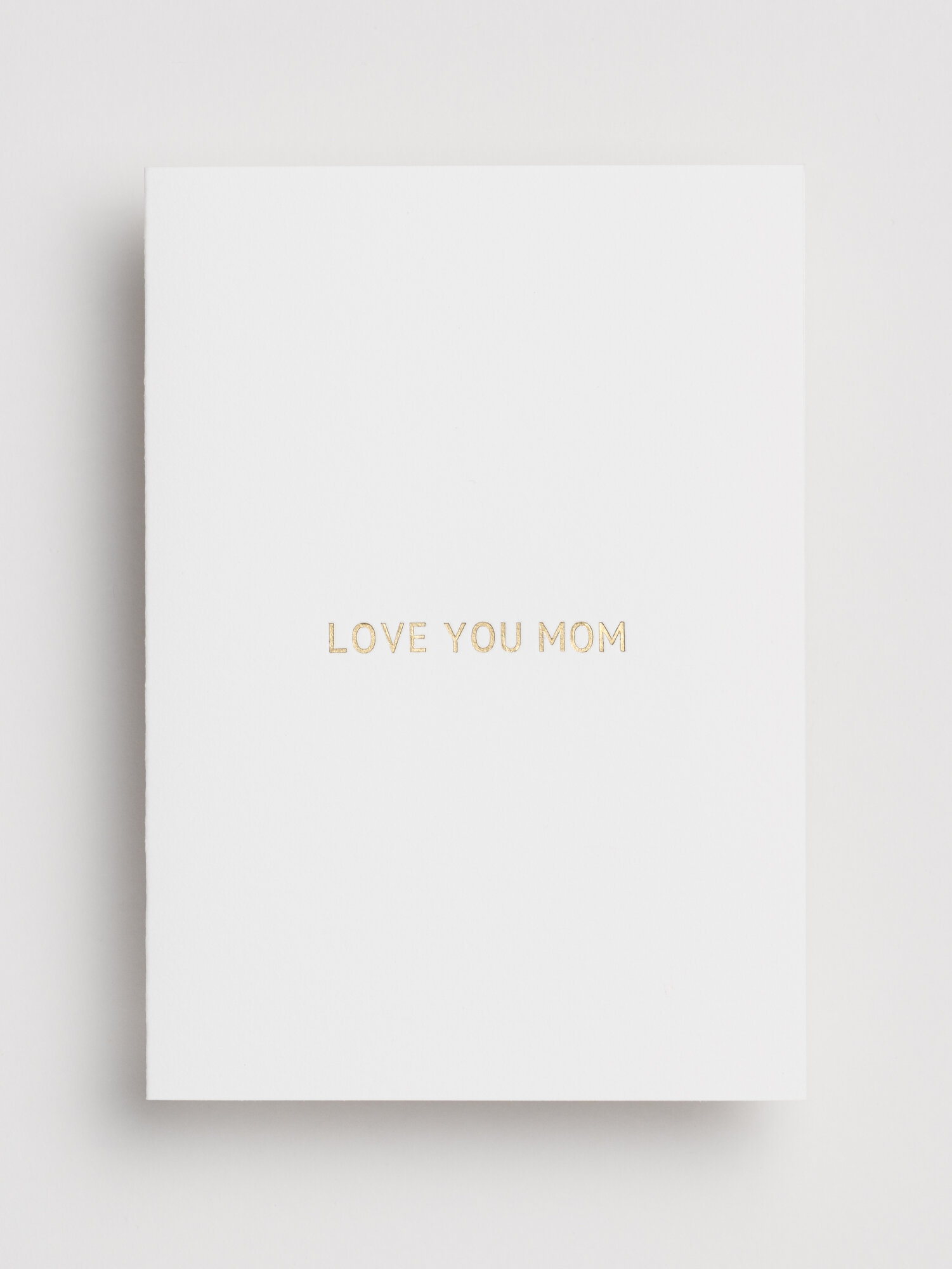 Открытка двойная для мамы "Love you mom" с золотым тиснением и белым конвертом TIMOLI