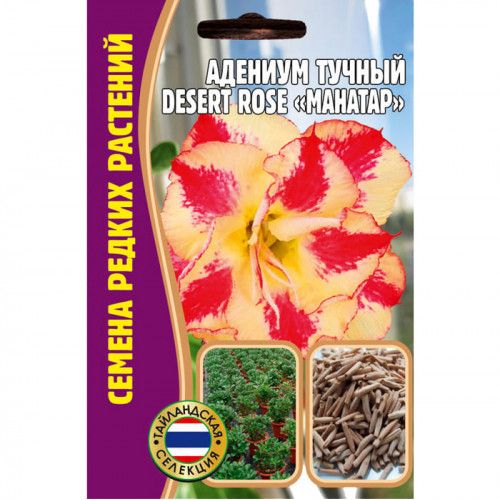 Адениум тучный Mahatap DESERT ROSE 3 семени х 1 упаковка/ Семена Редких растений