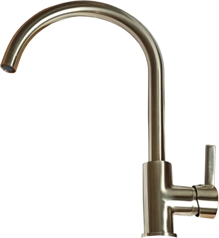 Смеситель для кухни Seaman Barcelone SSL-5815 с поворотным изливом, золотой, матовый, однорычажный, латунный, с керамическим картриджем