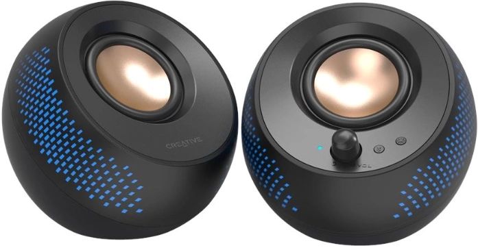 Колонки для компьютера Creative PEBBLE X 2.0 черный 30Вт BT портативные (51MF1715AA000)