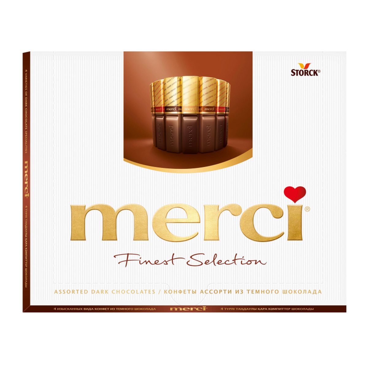 Шоколадные конфеты Merci "Ассорти" темный шоколад 250г, 1шт.