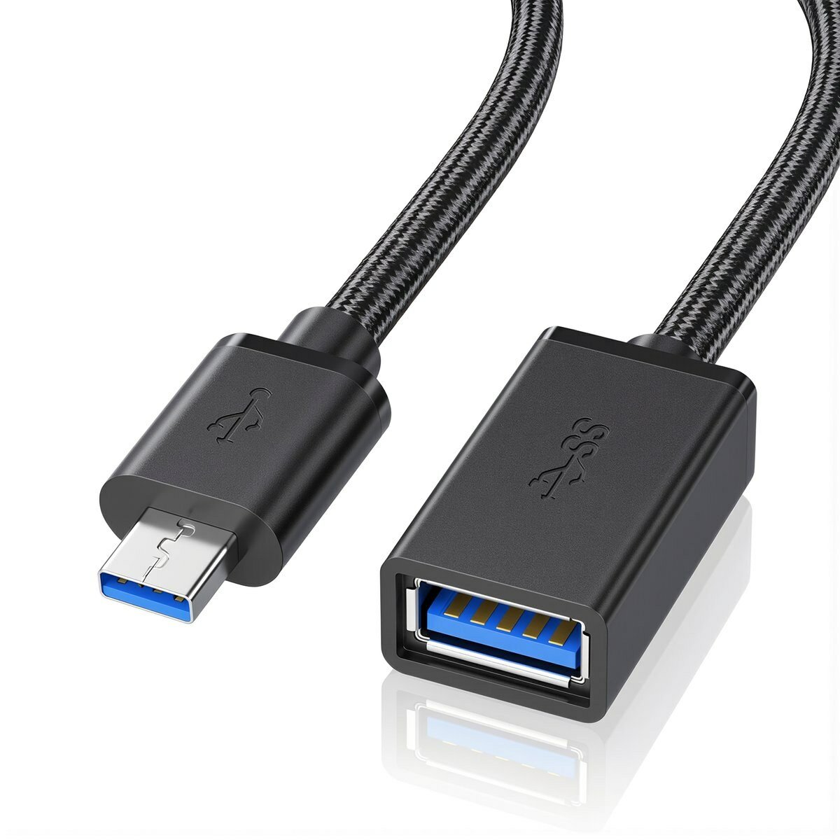 Кабель для расширения порта USB 3.0 длиной 0.5 метра подходит для подключения мыши клавиатуры флеш накопителя внешнего жесткого диска, 0,5 м