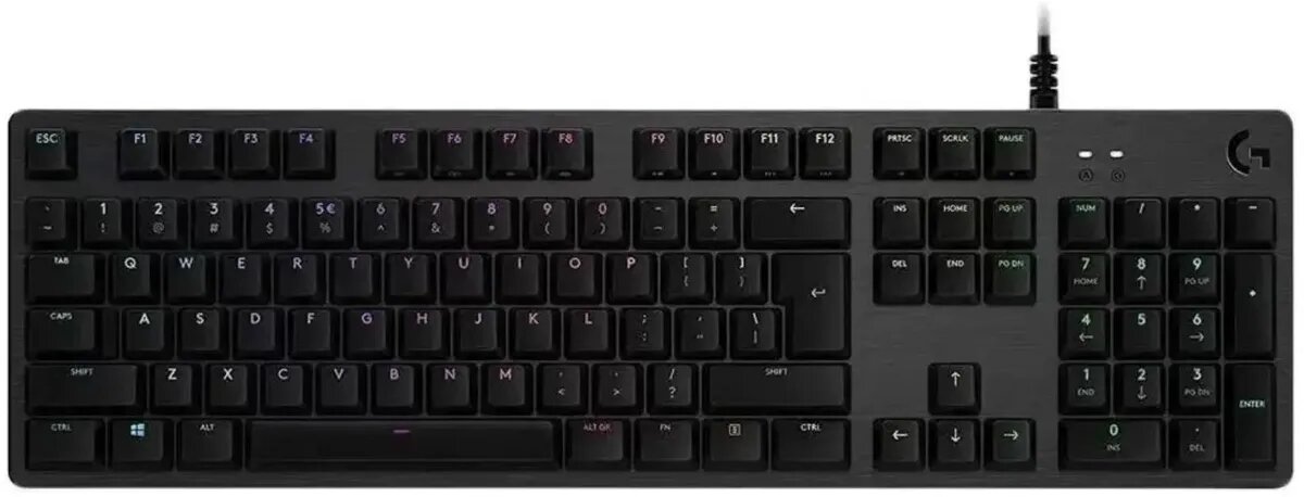 Клавиатура Logitech G512 Carbon Red Linear, проводная, USB, механическая, с гравировкой, черный