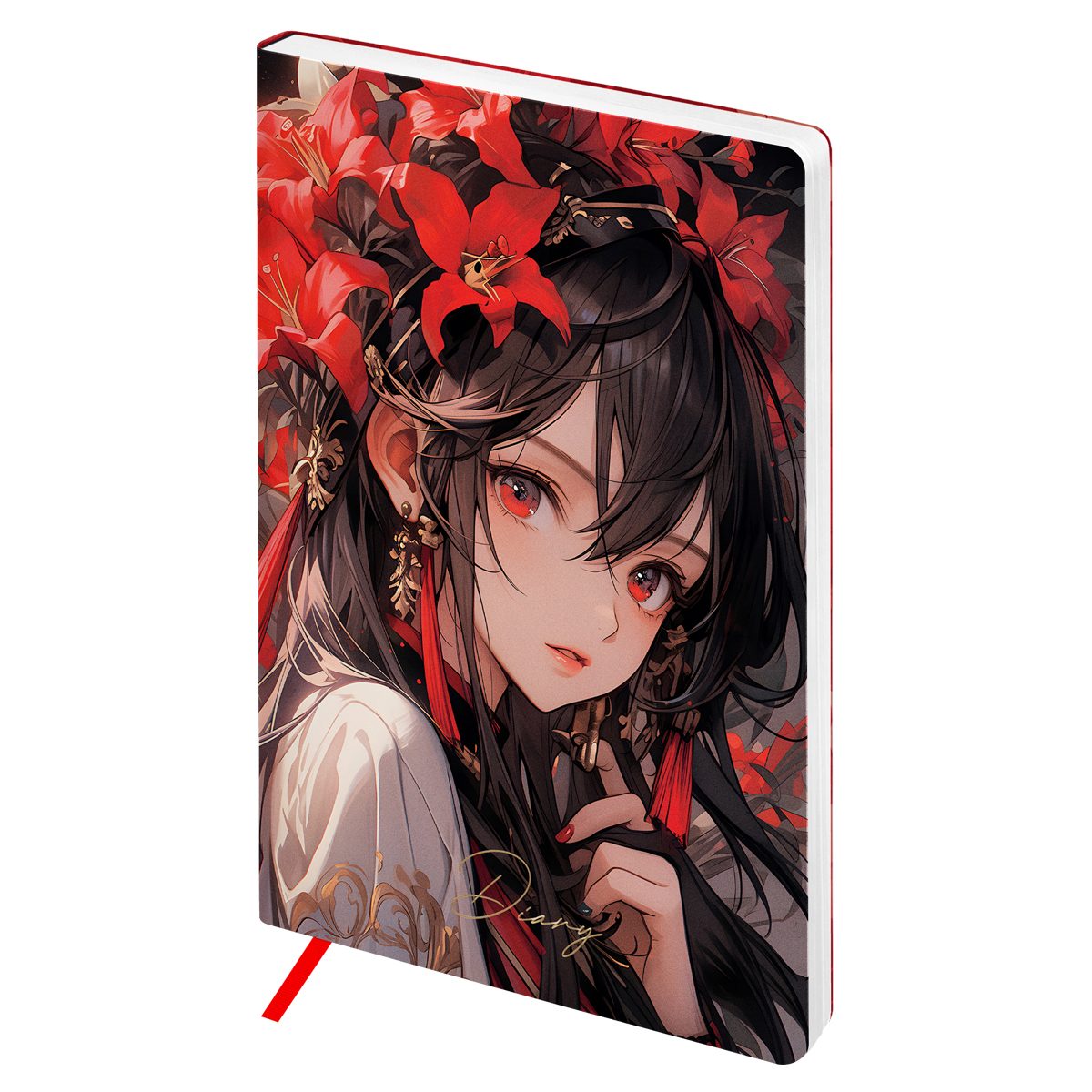 Ежедневник недатированный А5 BG "Anime. Girl" (136 листов) обложка кожзам, мягкая (DuA5_22221)