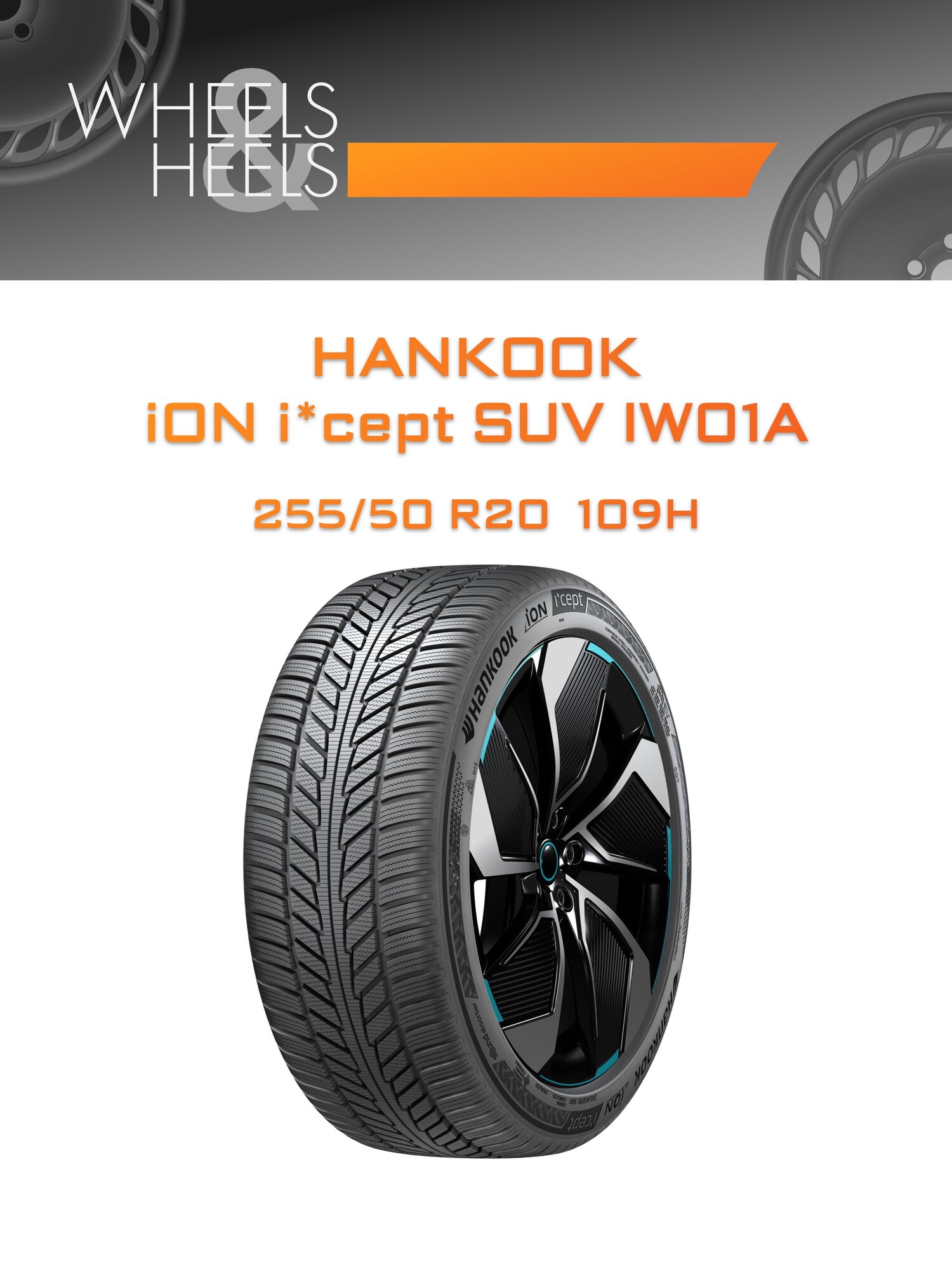 Шина автомобильная HANKOOK iON i*cept SUV IW01A SUV 255/50 R20 109H XL WINTER, зимняя, универсальная