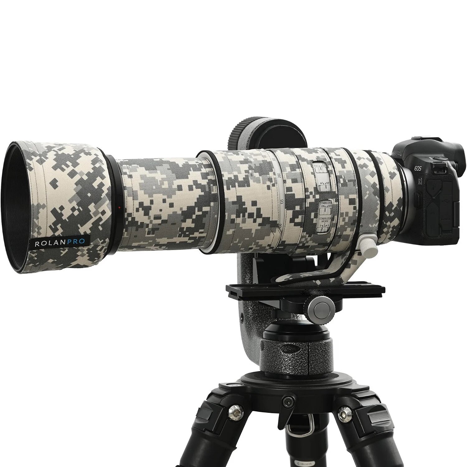 Чехол для объектива ROLANPRO Canon RF 100-500mm водонепроницаемый камуфляжный