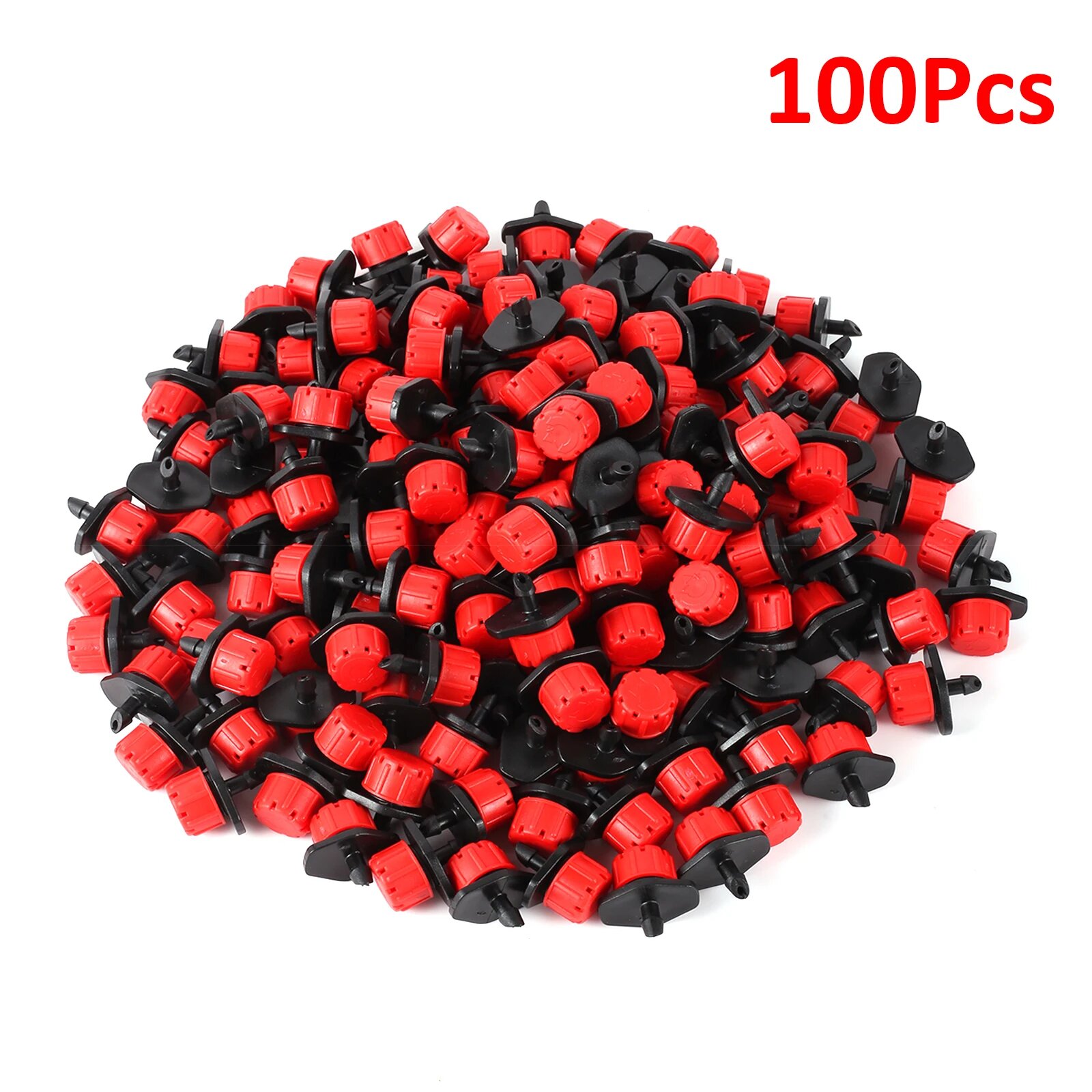 Капельницы-разбрызгиватели Talk-Satisfied 8 отверстий красные 50 шт. 100Pcs Red