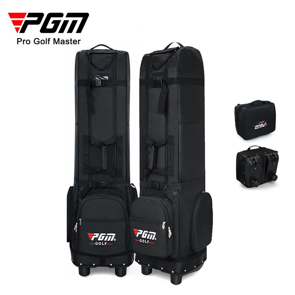 Сумка для гольфа PGM Golf Airline Bag, утолщенная версия для мужчин и женщин, для сдачи в багаж, со встроенным складным отделением и колесиками