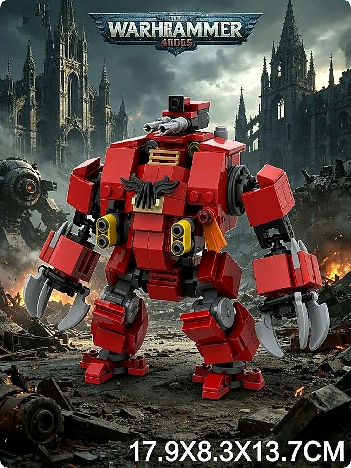 MOC конструктор Warhammer Дредноут Яростный из ордена Кровавых Ангелов