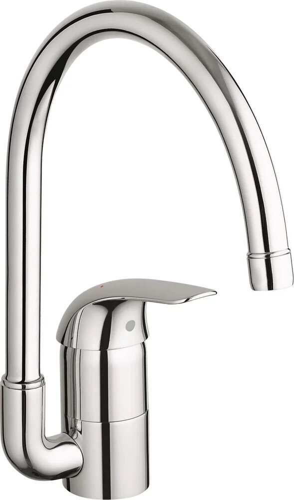 Смеситель для кухни Grohe Euroeco 32752000 с поворотным изливом, хром, глянцевый, однорычажный, латунный, с керамическим картриджем