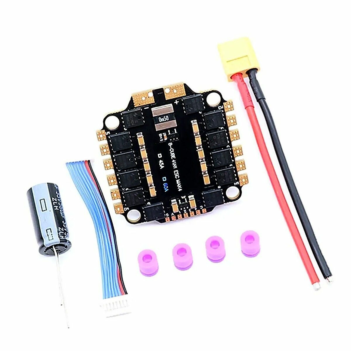 Плата ESC 4INI 60A С Поддержкой Бесщеточного Двигателя 3-6S, вес 0.028 кг