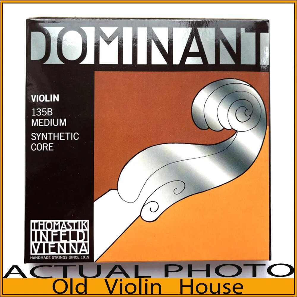 100% подлинный Thomastik Infeld Dominant 135B, набор струн для скрипки с шариковым наконечником (G, D, A, E), размер 4/4, синтетический сердечник, сделано в Австрии