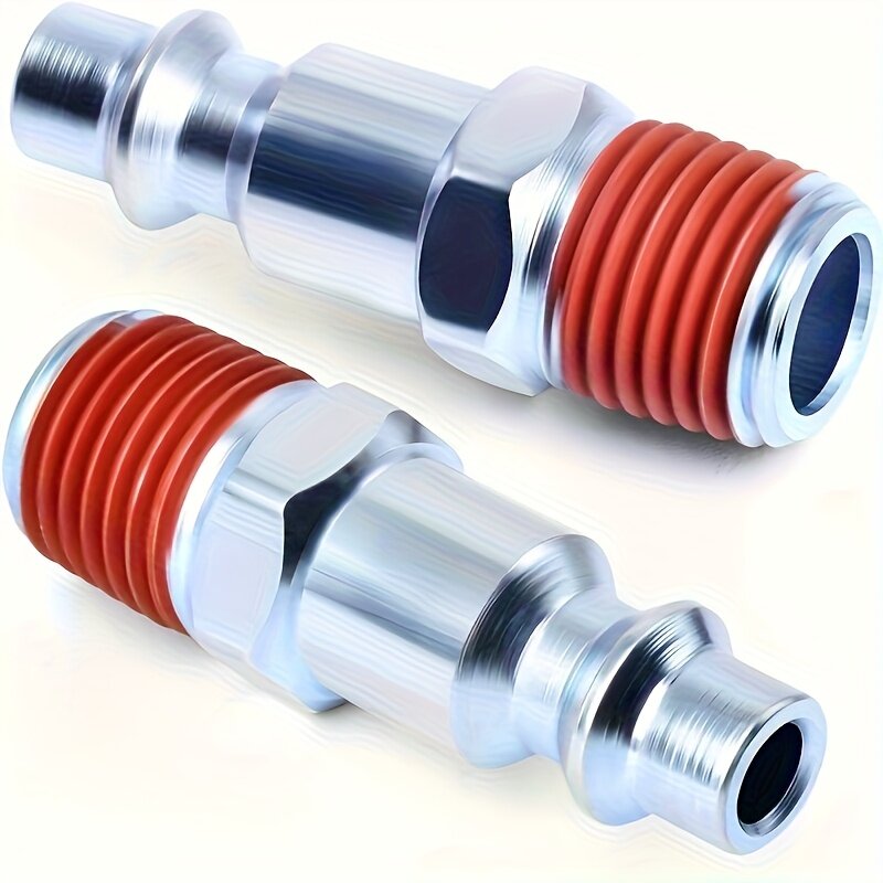 Адаптеры-заглушки с резьбой 1/4" NPT для воздушного компрессора, быстроразъемные соединители, металлические, 2 шт.
