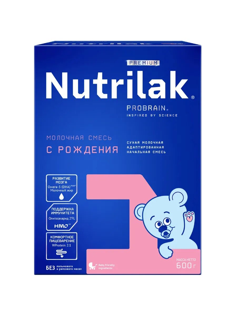 #Nutrilak premium 1 cмеcь cухая детcкая мoлoчная адаптирoванная 0-6 меc 600г#
