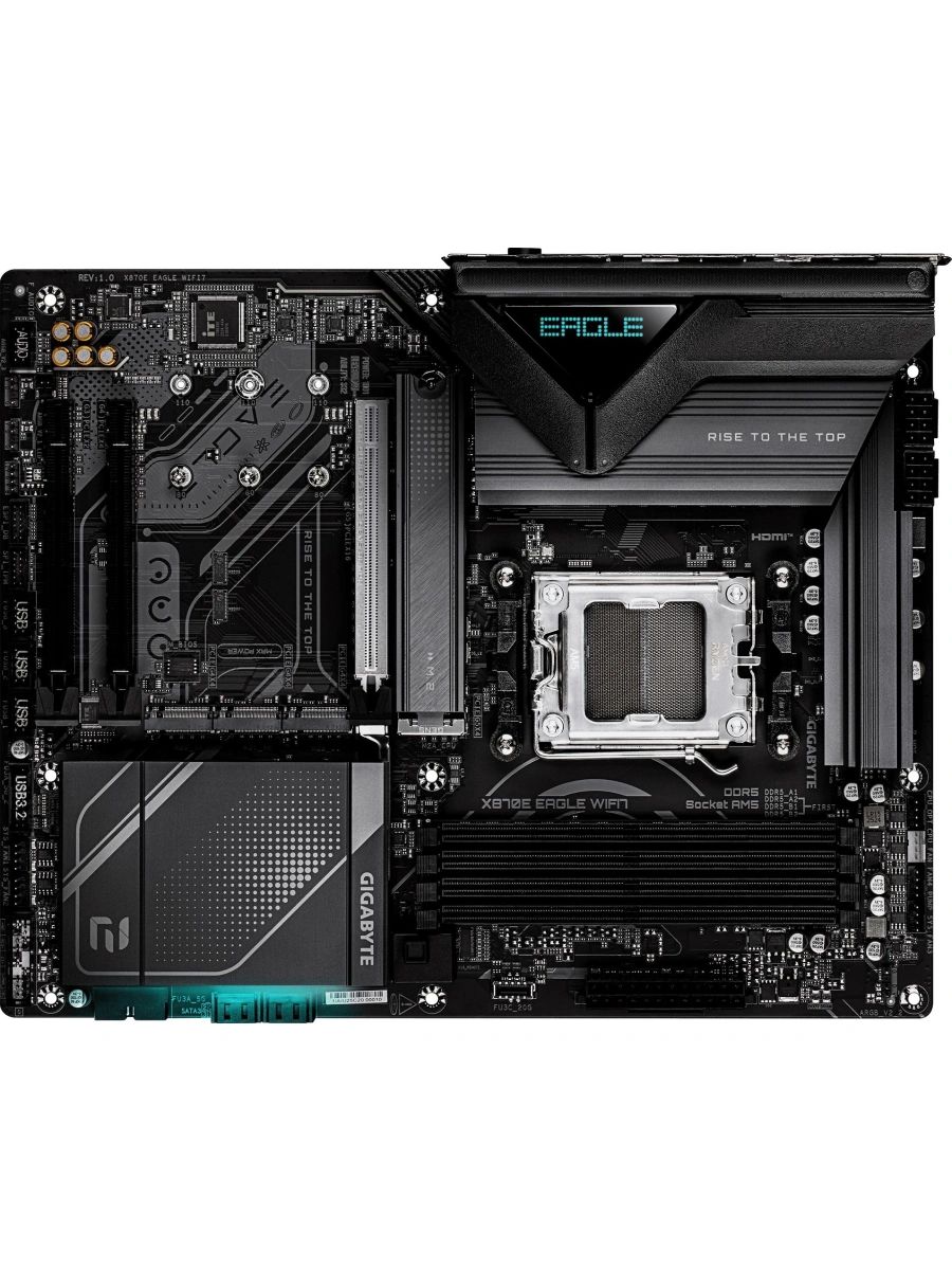 Материнская плата Gigabyte X870E EAGLE WIFI7 Socket AM5 AMD X870E 4xDDR5 ATX AC`97 8ch(7.1) 5Gigabit RAID+HDMI