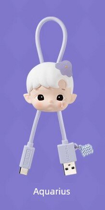 Pop Mart HACIPUPU Zodiac Водолей USB-C Кабель для совместимости с iPhone 8-14