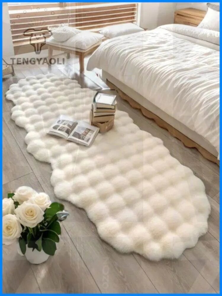 ZARA HOME Коврик прикроватный 60x150 см 20 мм однотонный бежевый