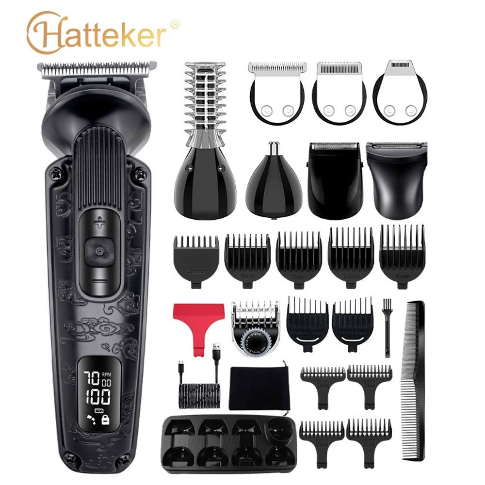 HATTEKER Машинка для стрижки HT-6188, черный матовый
