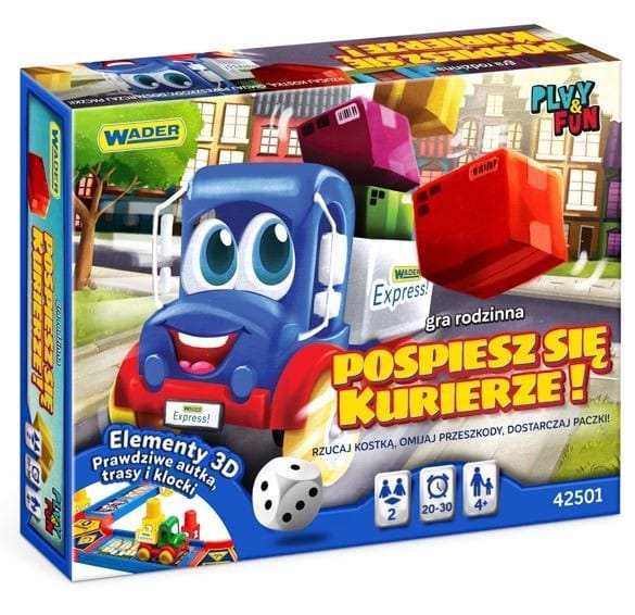 Настольная игра Wader Поторопись, курьер , разноцветный