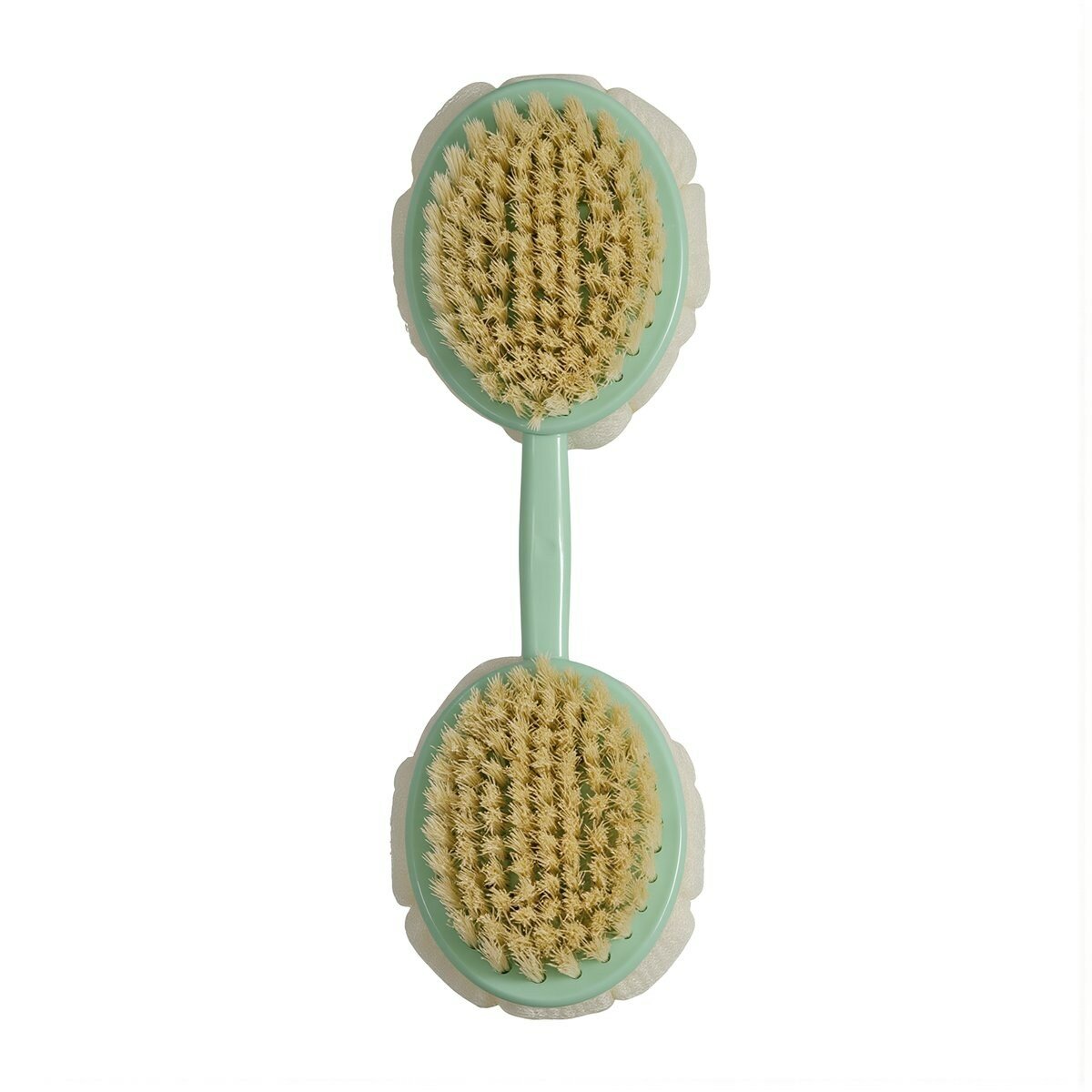 Щетка для душа размер подходит для мытья спины двусторонняя конструкция с длинной ручкой удобно размещать на крючке на стене в домашней ванной комнате