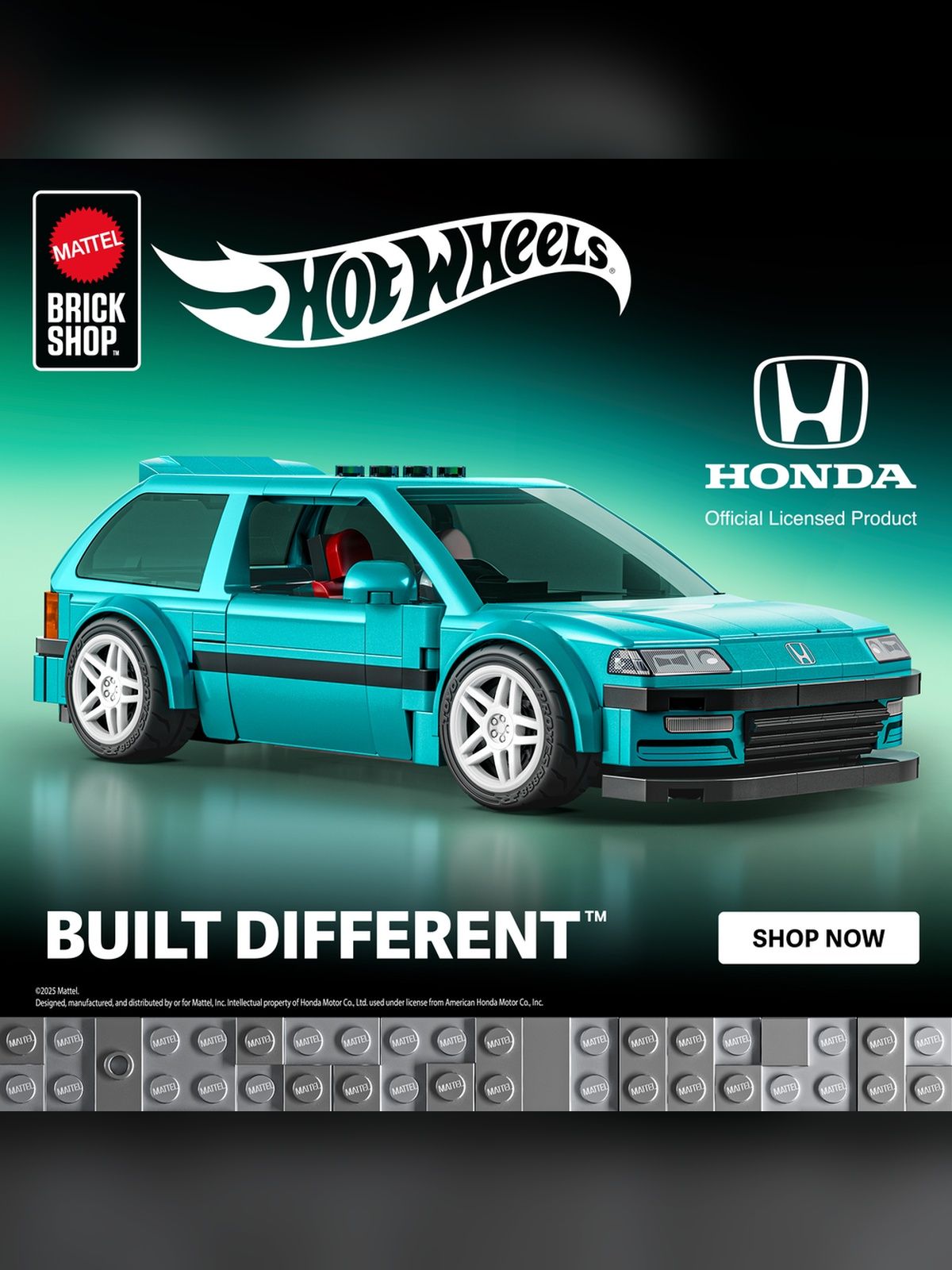 Конструктор Mattel Brick Shop Custom 90 Civic Ef (248 деталей) для коллекционеров