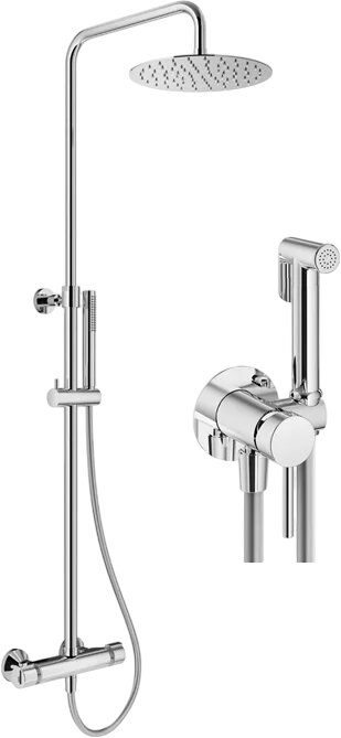 Комплект для ванной Plumberia Selection Ixo KITZXO6302CR 2 в 1, латунный, хром, глянцевый, душевая система