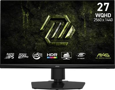 Монитор 27" MSI MAG 272QPF E20 Black (Rapid IPS, 2560x1440, HDMI+HDMI+DP+Type C (15W), 0.5 ms, 178°/178°, 300 cd/m, 1000:1, 200Hz)