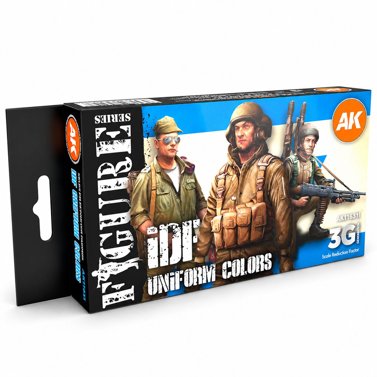 Набор акриловых красок AK Interactive 3GEN IDF Uniform Colors, для формы армии Израиля, 6 цветов, AK11631
