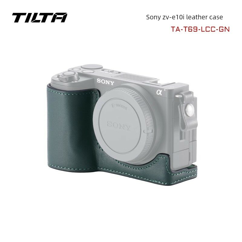 TILTA Кожаный чехол защиты для камеры Sony ZV-E10 II, изумрудно-зеленый (TA-T69-LCC-GN)