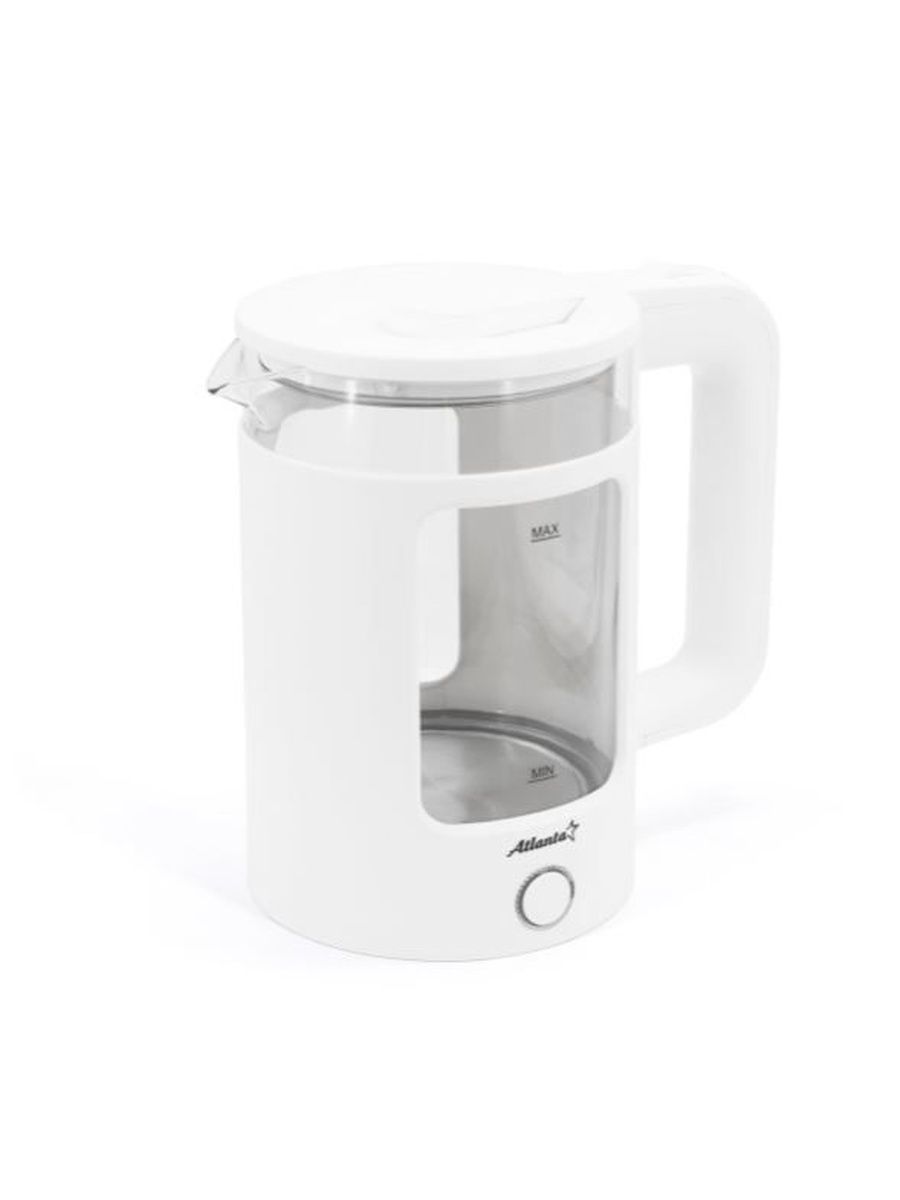 Чайник стеклянный электрический Atlanta ATH-2474 (white)
