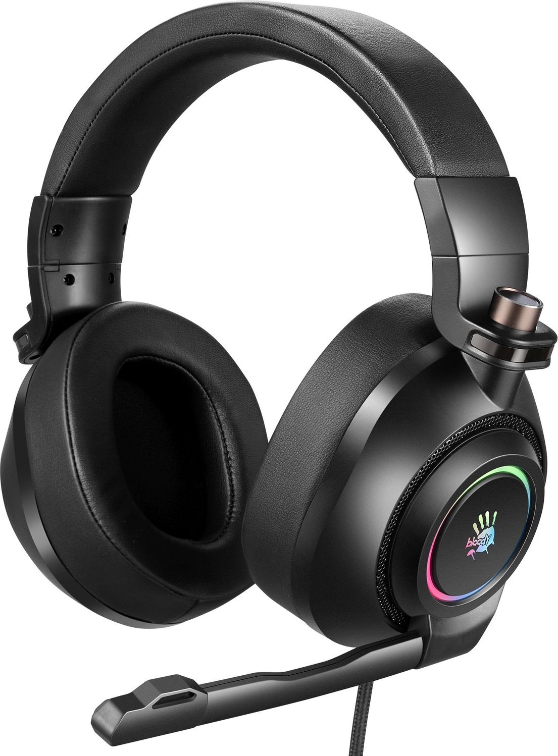 Игровые проводные наушники A4Tech Bloody G580 с микрофоном, черные