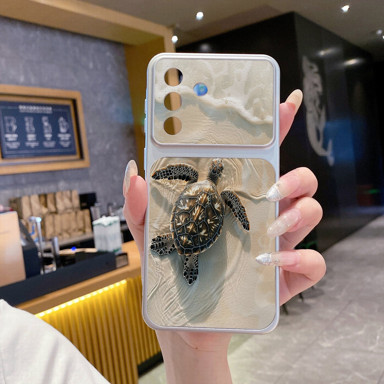 Чехол для Samsung Galaxy A37(Самсунг A37) из двух частей из искусственной кожи, морская черепаха-паук, мягкая обложка