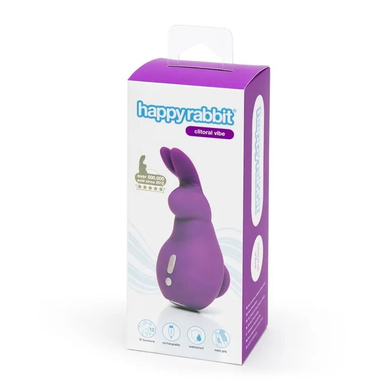 Happy Rabbit Клиторальный вибратор Mini Ears фиолетовый 1 шт