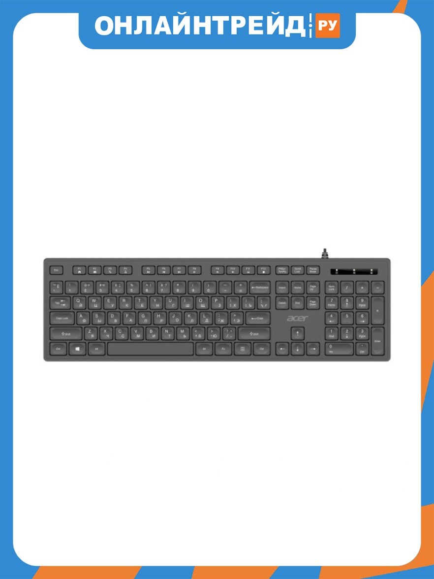 Клавиатура Acer OKW503 черный USB Multimedia (ZL. KBD11.00P) каб:1.8м