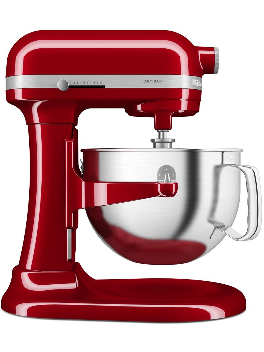 Миксер планетарный KitchenAid 5KSM60SPXEER, 375 Вт, чаша 5.6 л, лифтовый механизм, 3 насадки, защитная крышка, красный