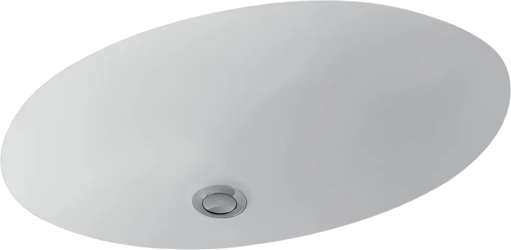 Раковина встраиваемая снизу Villeroy & Boch Evana 61470001 57 без отверстия под смеситель, фаянсовая, раковина для ванной, белая, овальная, со встроенным с