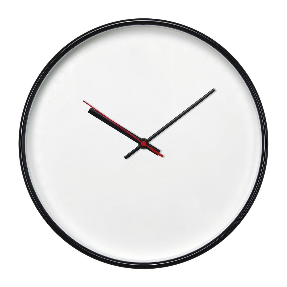 Часы настенные ChronoTop, черные, 30,5x30,5x5 см; размер упаковки 31x31x5,5 см