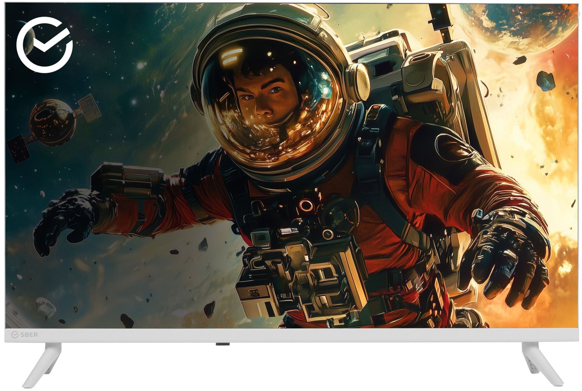 Телевизор Sber SDX-32H3011 32" (80 см), HD Smart TV Салют ТВ, HDR, Wi-Fi, белый