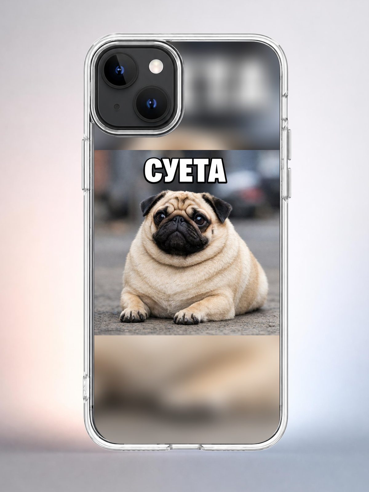 Чехол iPhone 15 Мопс Сует Y2K Indie Sleaze