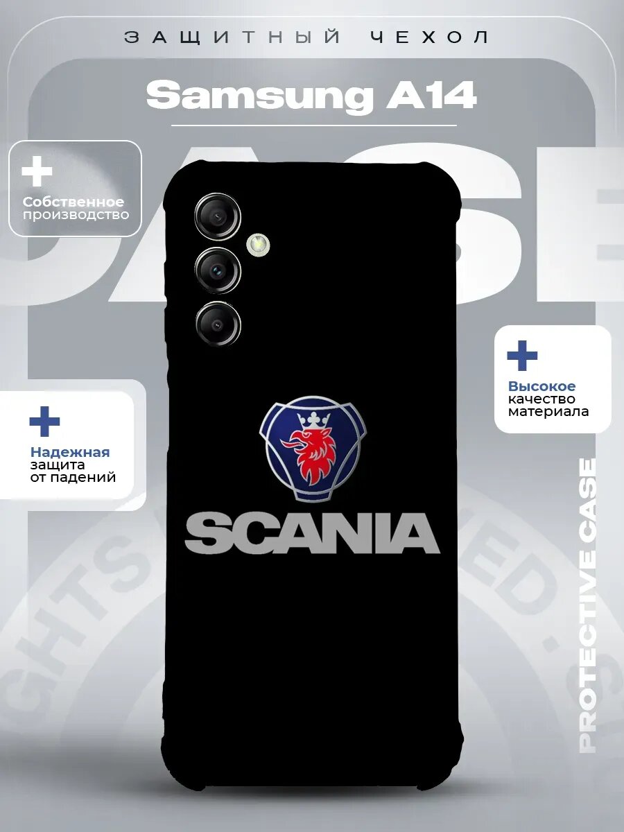 Чехол на Samsung A14 с принтом Scania
