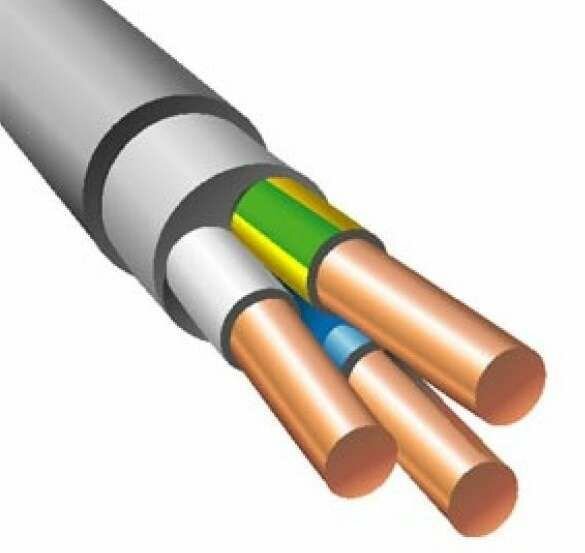 Кабель силовой Электрокабель НН NUM-J, 3х1.5 мм2, диаметр жилы 1.38 мм